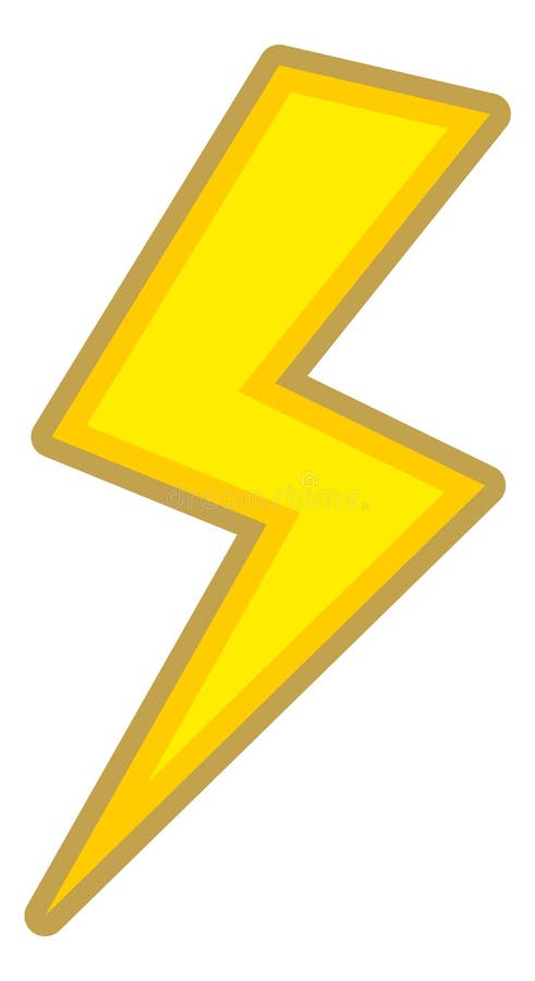 Lightning Bolt Icon. Cartoon Yellow Flash Symbol Stock Vector ...