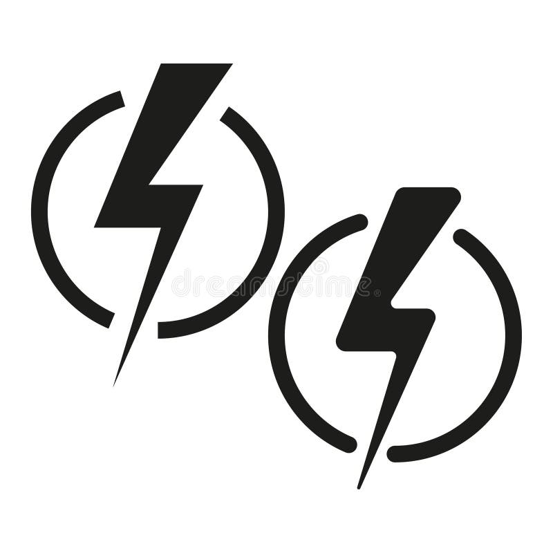 Lightning Bolt Icon. Electric Power Symbol. Vector Illustration. EPS 10 ...