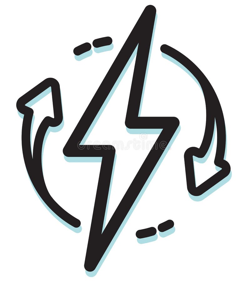 Lightning Bolt Icon - Illustration Stock Illustration - Illustration of ...