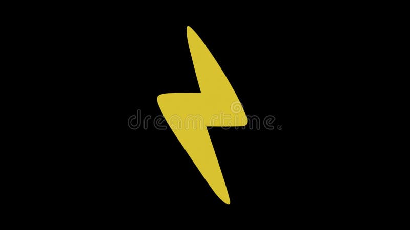 Lightning Bolt Icon Loop Animation Video Transparent Background with ...