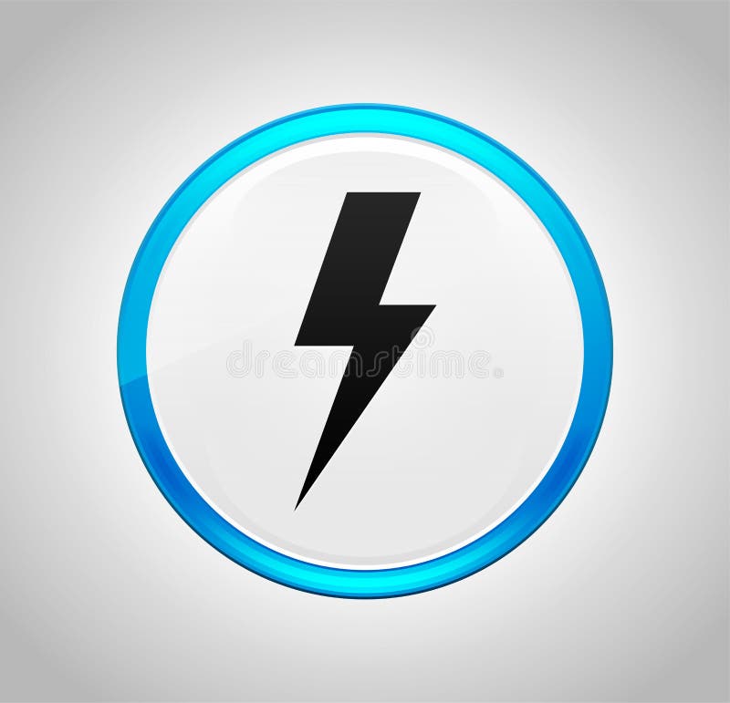 Lightning Bolt Icon Round Blue Push Button Stock Illustration ... Lightning Bolt Icon Round Blue Push Button Stock Illustration ...