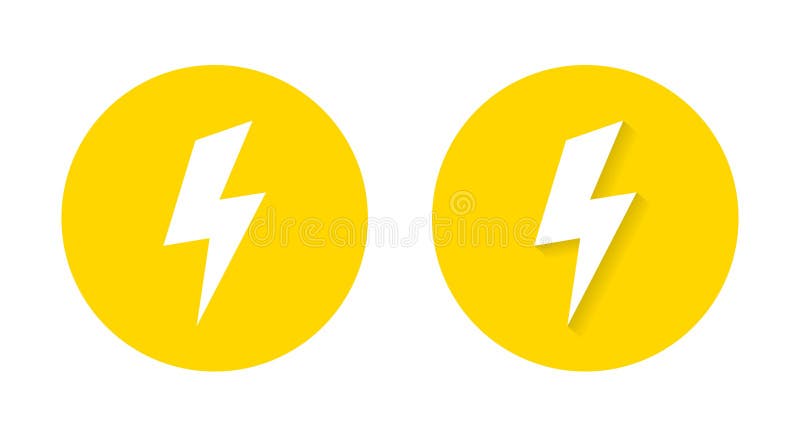 Lightning Bolt Icon Vector in Flat Style. Thunderbolt, Charge Sign Symbol Stock Vector ...