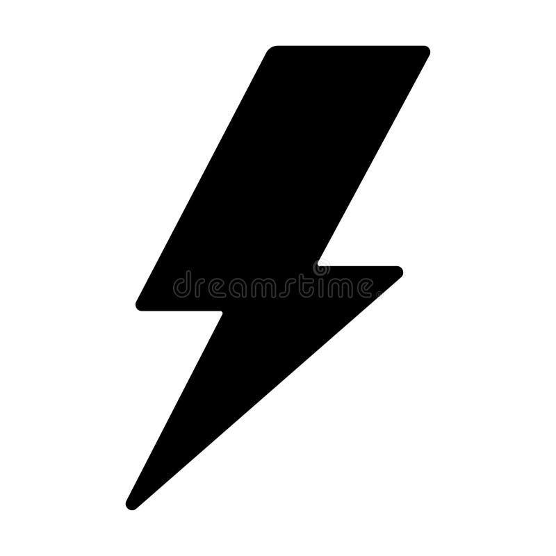 Lightning Bolt Icon Vector on Trendy Design Stock Vector - Illustration of light, stormy: 373166874