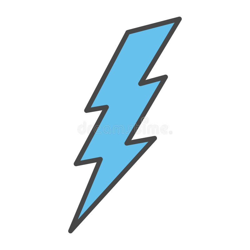 Lightning Bolt Icon Vector on Trendy Design Stock Vector - Illustration of stormy, undefined ...