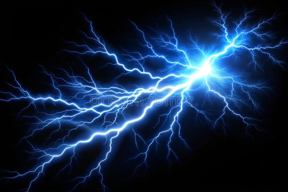 Lightning Bolt. Lightning Flash Bolt or Thunderbolt. Blue Lightning or ...