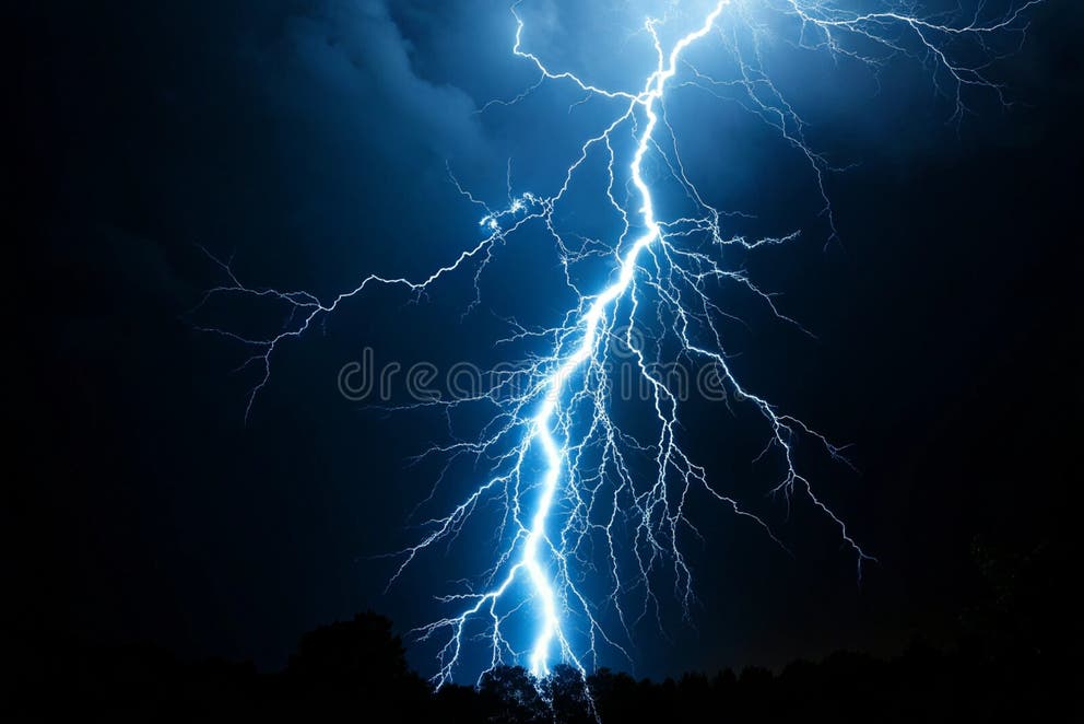Lightning Bolt. Lightning Flash Bolt or Thunderbolt. Blue Lightning or ...