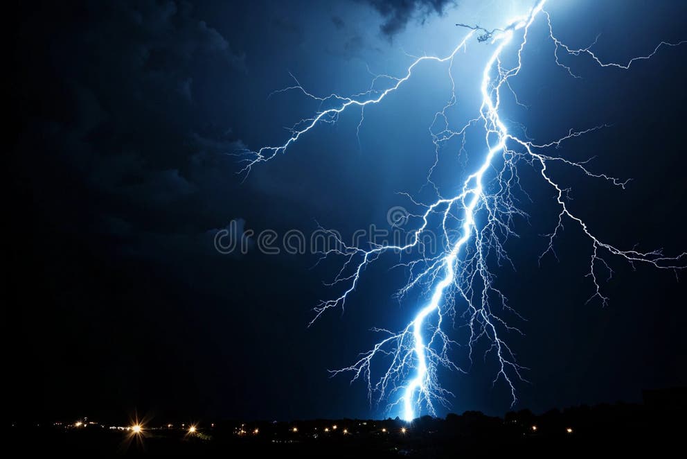 Lightning Bolt. Lightning Flash Bolt or Thunderbolt. Blue Lightning or ...
