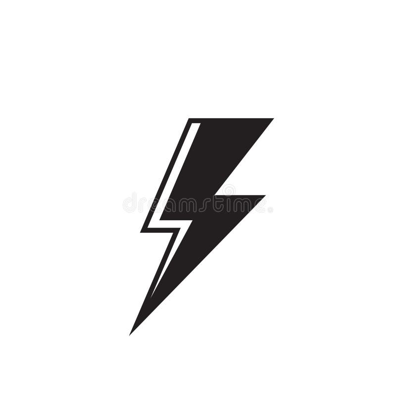 Lightning Bolt Line Icon Vector Illustrstion Stock Illustration ...