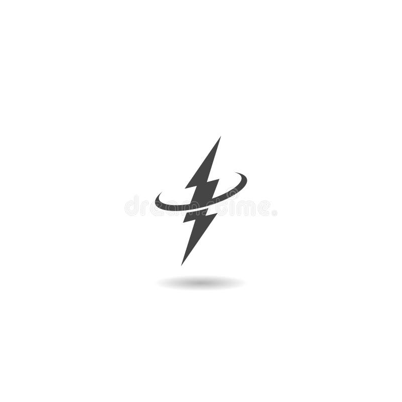 Lightning Bolt Icon Isolated on White Background Stock Vector ...