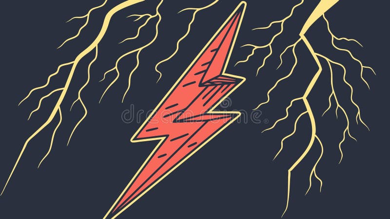 Lightning Bolt Red Vector, Electric Storm and Weather Danger Design ...