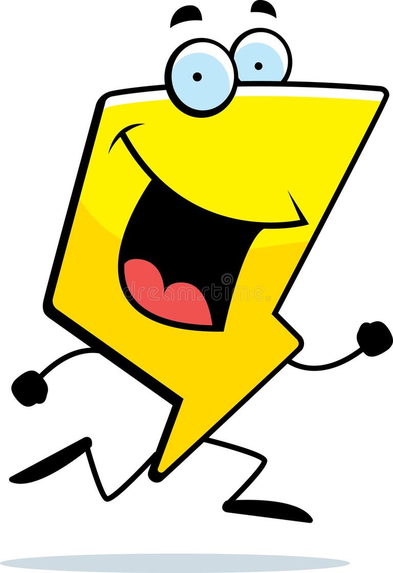 Cartoon Lightning Bolt Running Stock Illustrations – 45 Cartoon ...