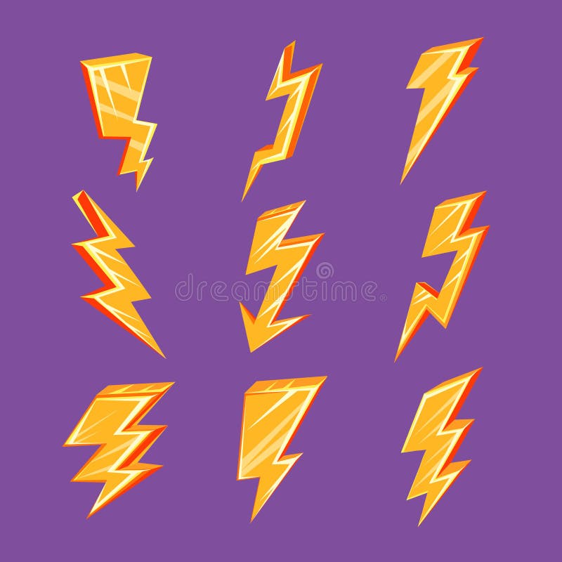 Lightning Bolt Thunder Clipart Stock Illustrations – 851 Lightning Bolt ...