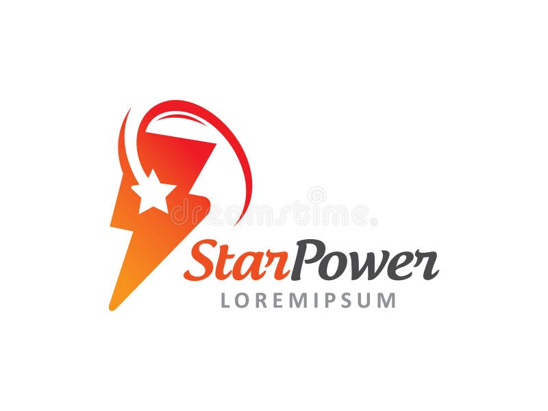 Lightning Bolt and Star Logo Symbol or Icon Template Stock Vector ...