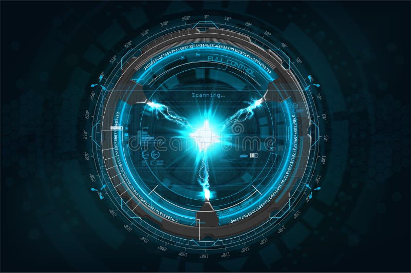 Lightning Bolt with Technology Concept Vector Stock Vector ...