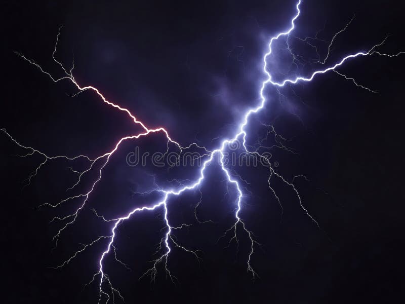 A Lightning Bolt Thunder, Generative AI Illustration Stock Illustration ...