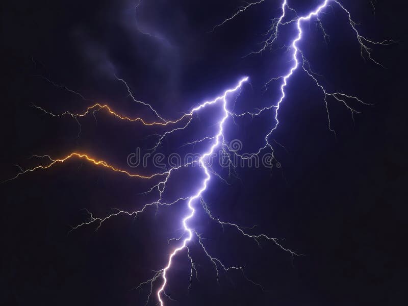 A Lightning Bolt Thunder, Generative AI Illustration Stock Illustration ...