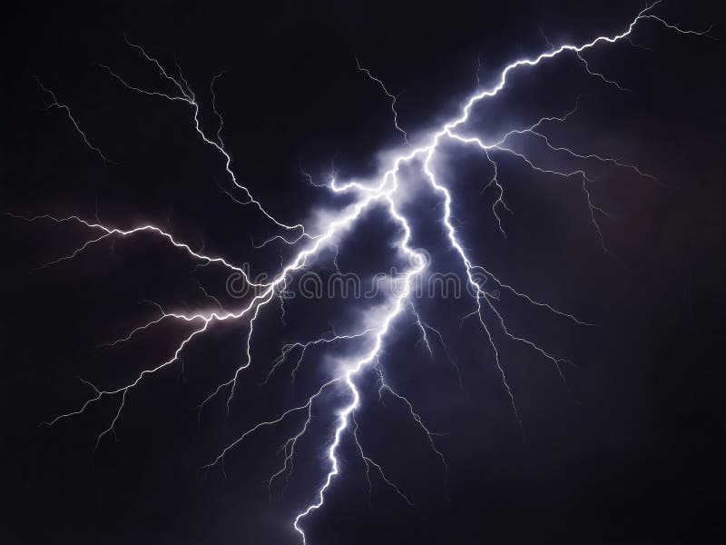 A Lightning Bolt Thunder, Generative AI Illustration Stock Illustration ...