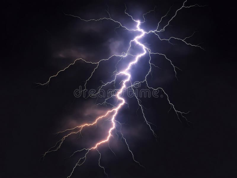 A Lightning Bolt Thunder, Generative AI Illustration Stock Illustration ...