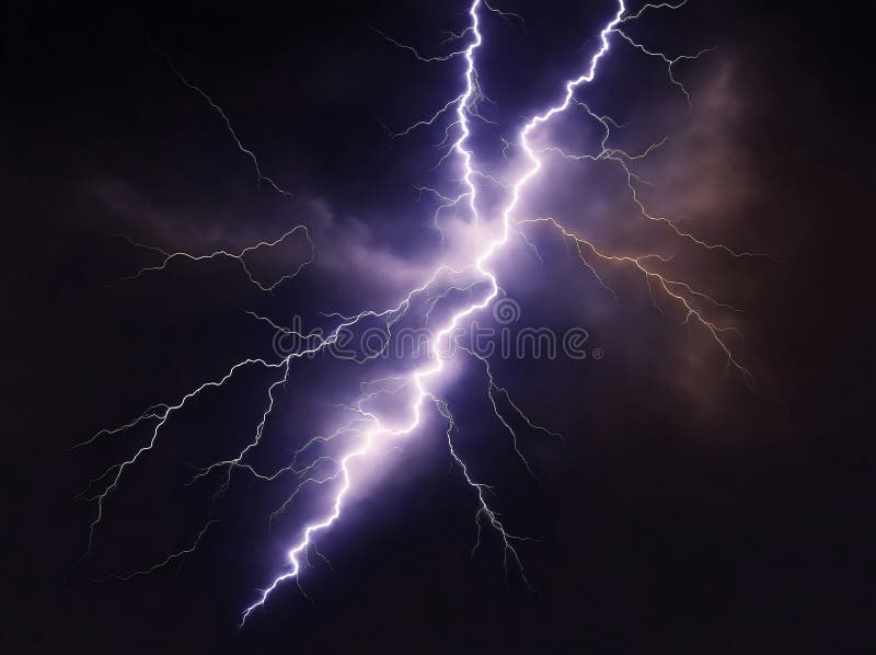 A Lightning Bolt Thunder, Generative AI Illustration Stock Illustration ...