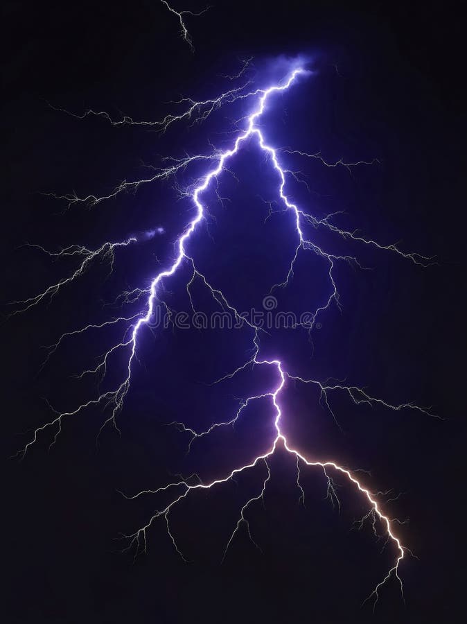A Lightning Bolt Thunder, Generative AI Illustration Stock Illustration ...