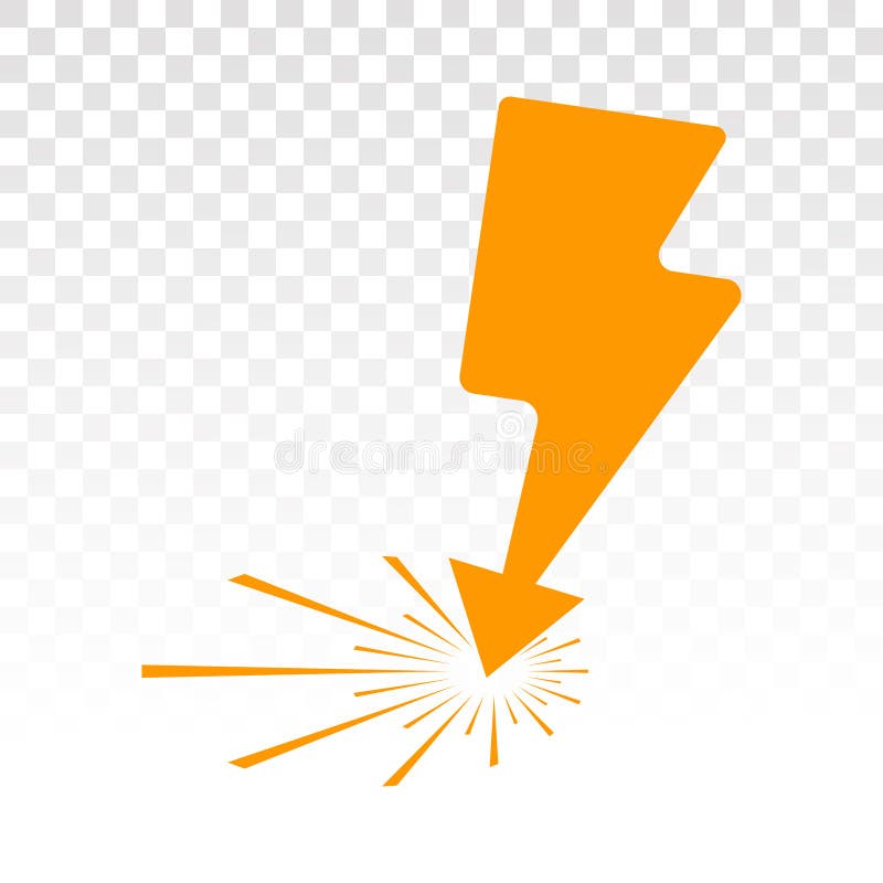 Lightning Bolt or Thunderbolt Vector Flat Icon on a Transparent ...