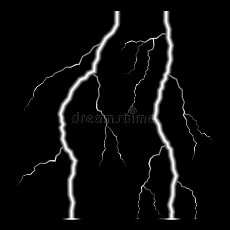 Lightning Bolt Two Realistic Vector Lightning Symbols Stock ...