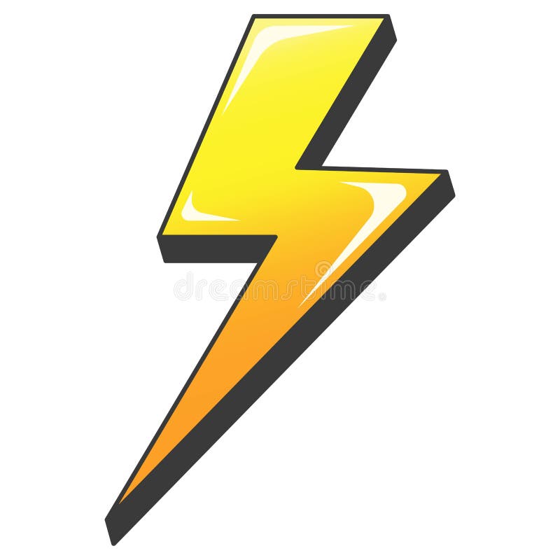 Lightning bolt stock vector. Illustration of shape, graphic - 255844333