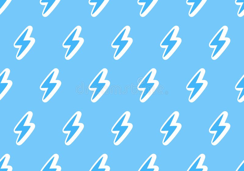 Lightning Bolts Seamless Cute Pattern. Childish Thunders Stock Vector ...