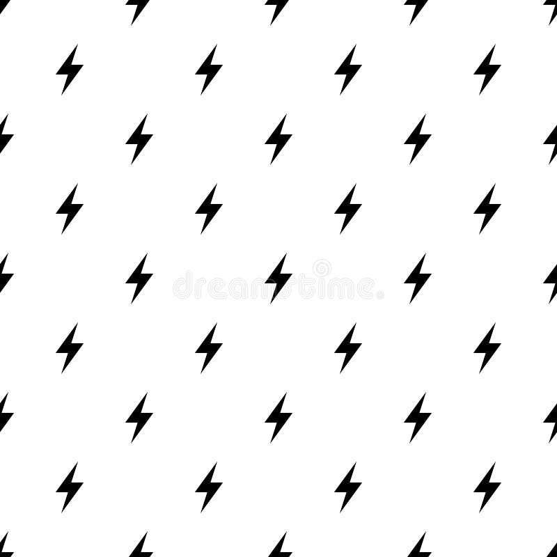 Lightning Bolts, Thunderbolts Seamless Pattern Vector Illustration ...