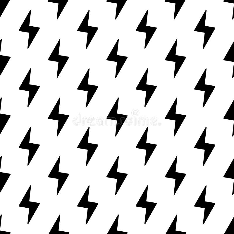 Lightning Bolts, Thunderbolts Seamless Pattern Vector Illustration ... Lightning Bolts, Thunderbolts Seamless Pattern Vector Illustration ...