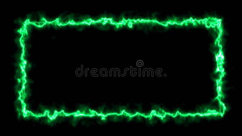 Lightning Border Frame on Black Background Animation Stock Footage ...