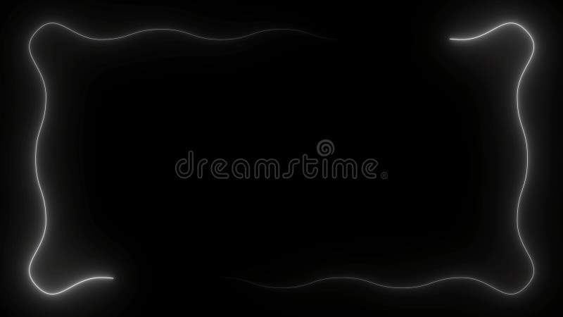 Lightning Border Frame on Black Background Animation Stock Video ...