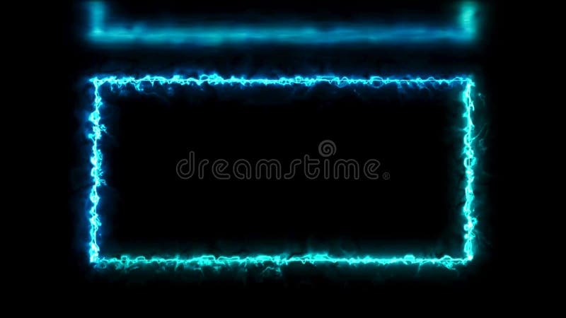Lightning Border Frame on Black Background Animation Stock Footage ...