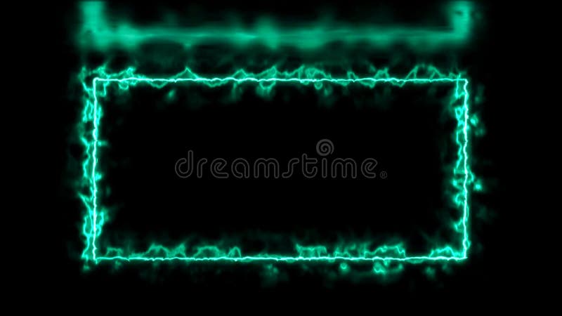 Lightning Border Frame on Black Background Animation Stock Video ...