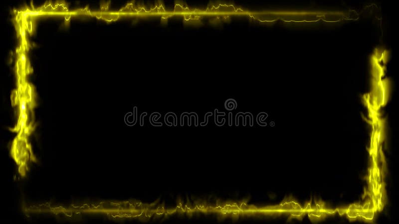 Lightning Border Frame on Black Background Animation Stock Video ...