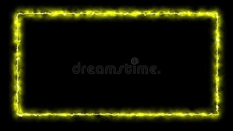 An Animated Lightning Border Frame on a Black Background Electrifies ...