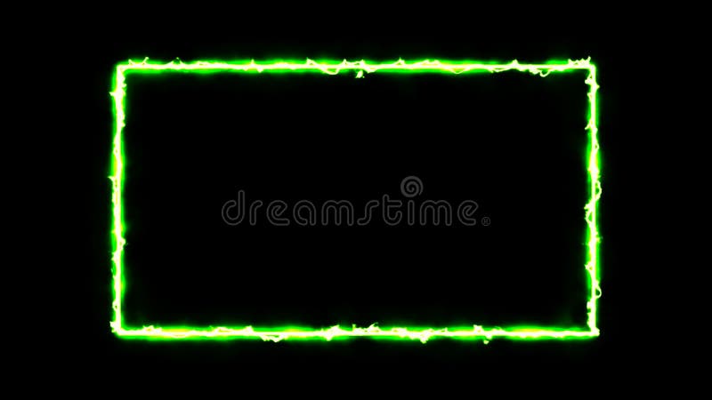 Lightning Border Frame on Black Background Animation Stock Video ...