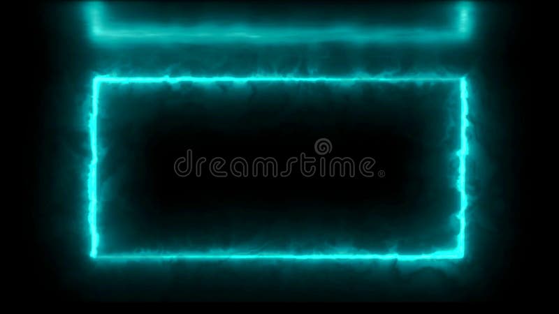 Lightning Border Frame on Black Background Animation Stock Footage ...