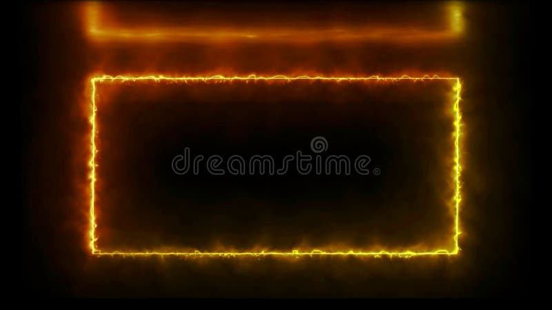 Lightning Border Frame on Black Background Animation Stock Video ...