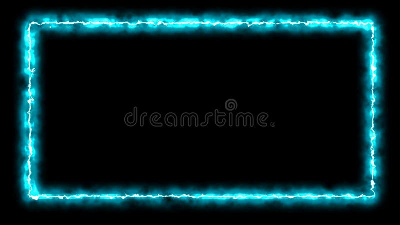 Lightning Border Frame on Black Background Animation Stock Video ...