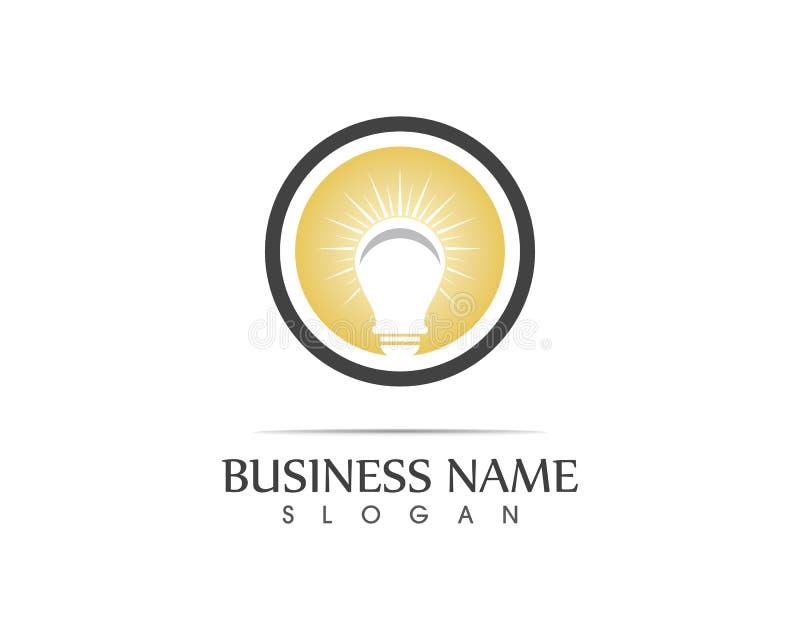 Lightning Bulb Logo Design Concept Stock Vector - Illustration of green ...