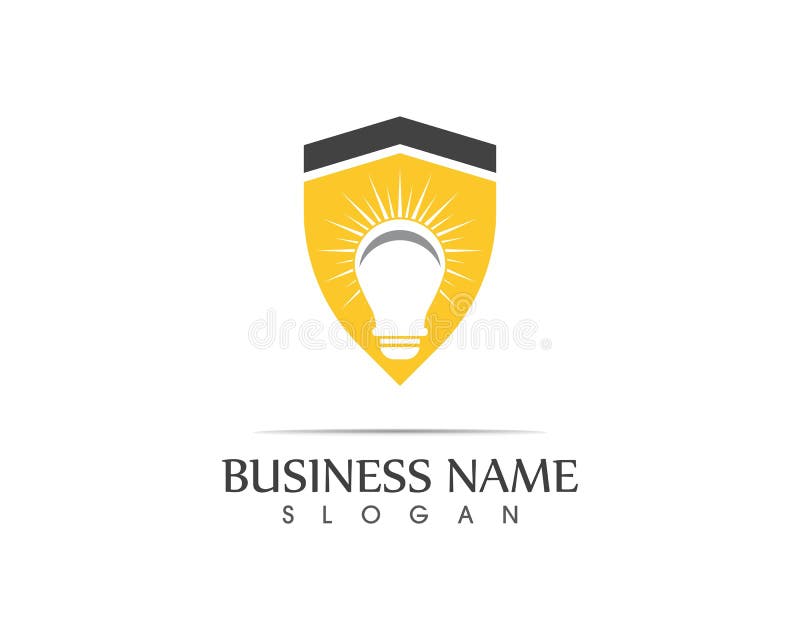 Lightning Bulb Logo Design Concept Stock Vector - Illustration of ...