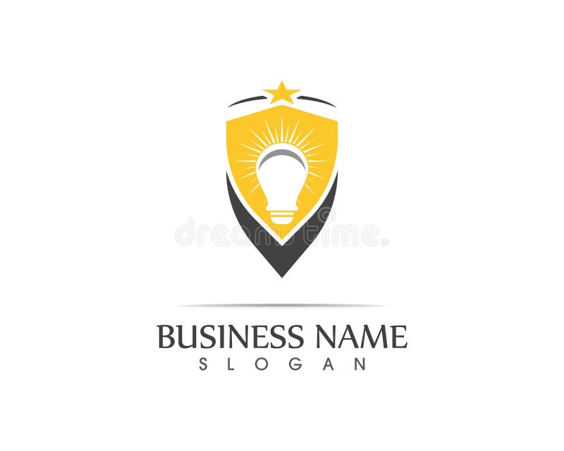 Lightning Bulb Logo Design Concept Stock Vector - Illustration of ...