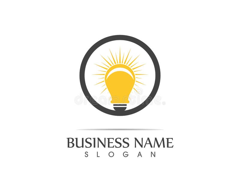 Lightning Bulb Logo Design Concept Stock Vector - Illustration of ...