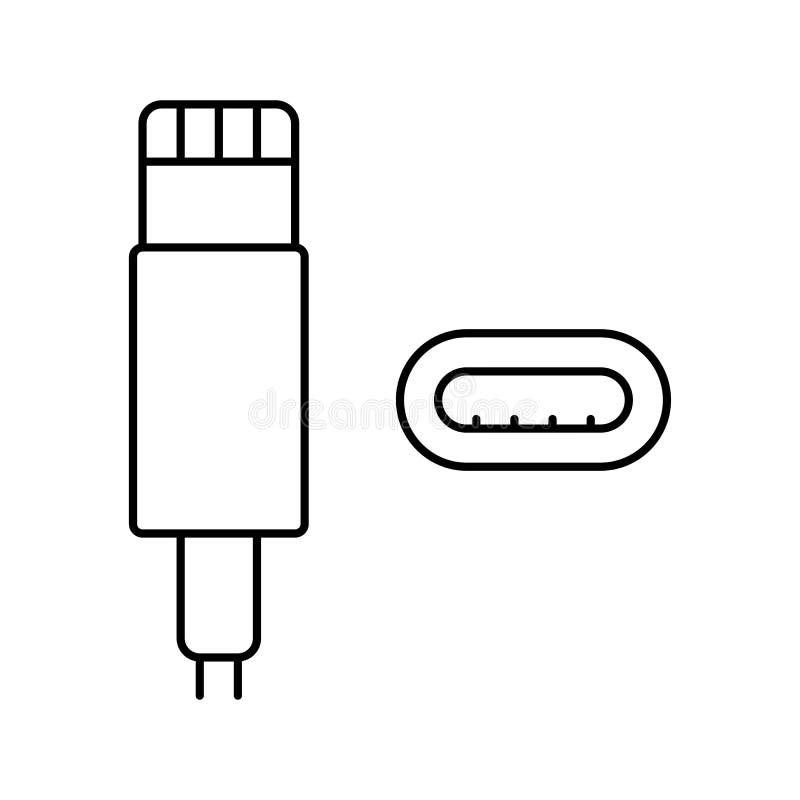 Lightning Cable Color Icon Vector Illustration Stock Vector ...