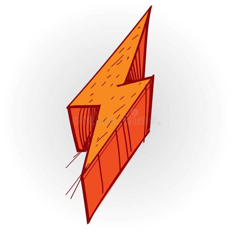 Lightning Cartoon, Flash Symbol, Powerful Lighting Stock Illustration ...