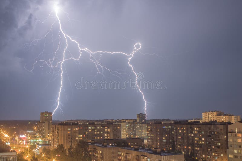 Lightning stock photo. Image of firework, fascism, city - 72930118