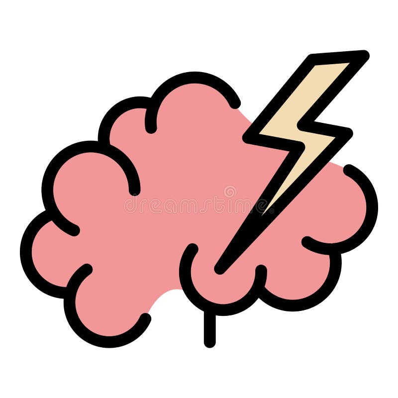 Lightning Cloud Icon Color Outline Vector Stock Vector - Illustration ... Lightning Cloud Icon Color Outline Vector Stock Vector - Illustration ...