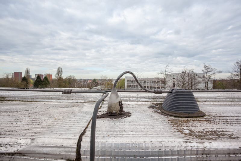 Lightning Conductor of a Building Stock Image - Image of building ...