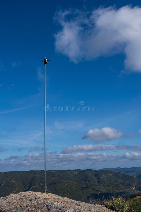 Lightning Conductor on a Mountain Stock Image - Image of electricity ...